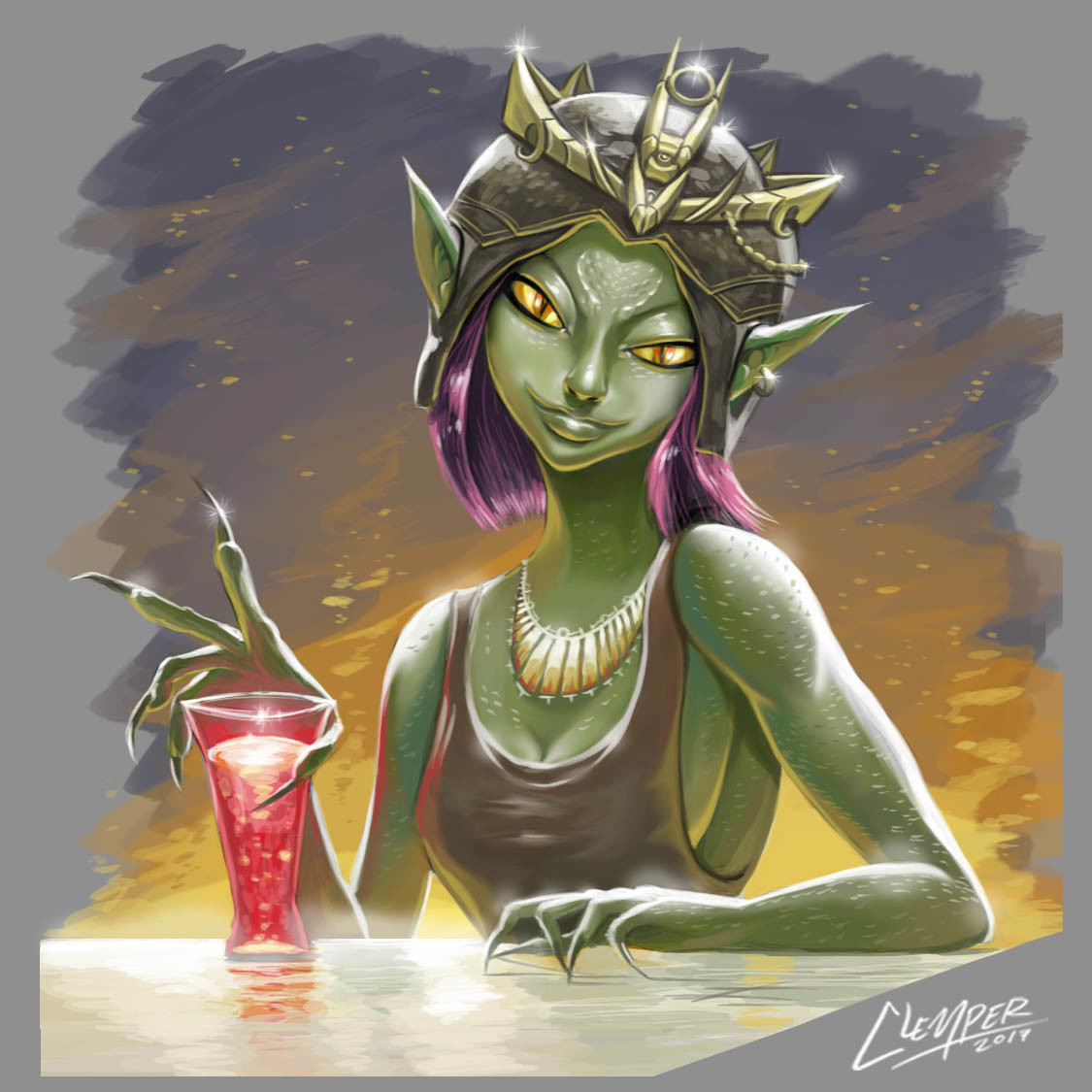 ArtStation - Lady Reptile created by mario clemente