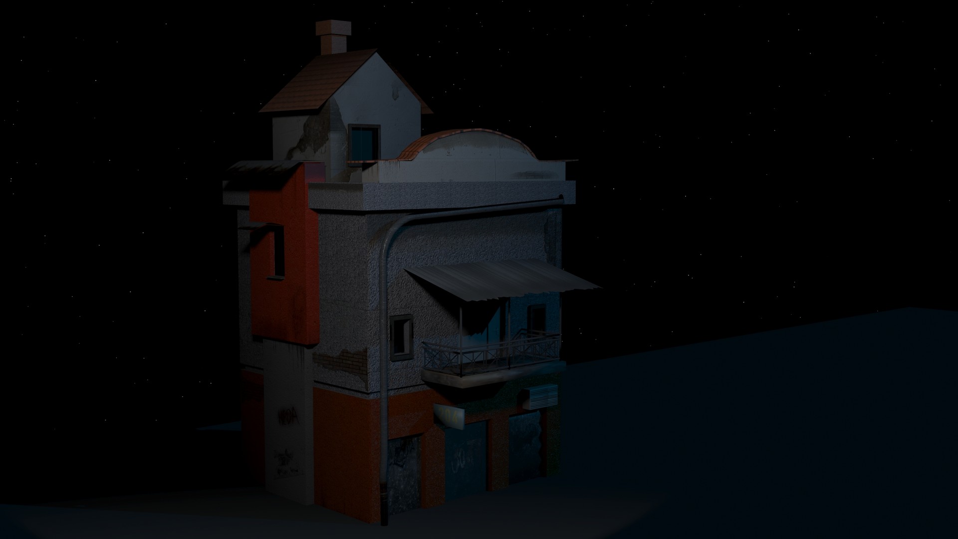 ArtStation - building day and night