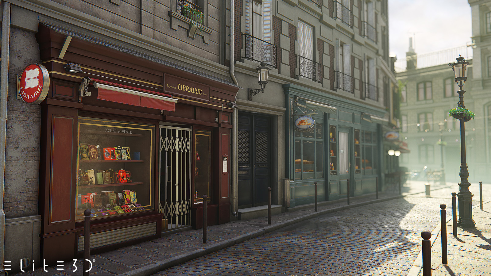 elite3d studio - "Bistro Scene" created for Amazon Lumberyard Engine.