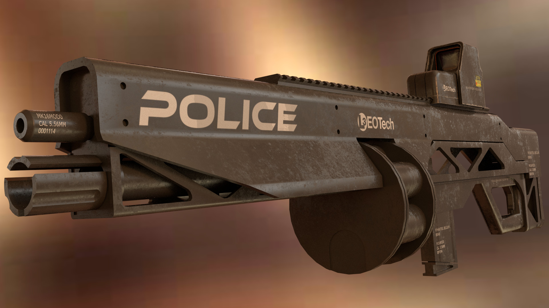 ArtStation - Cyberpunk rifle