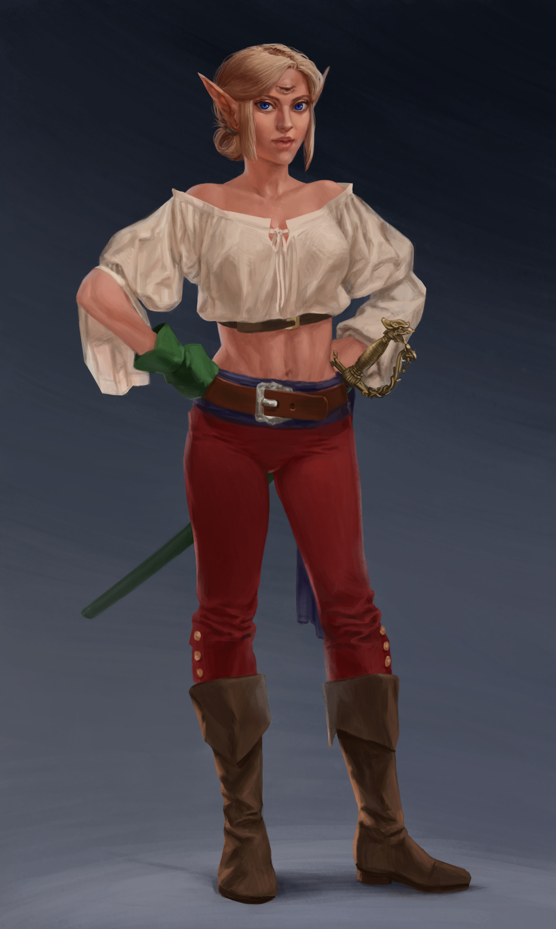 ArtStation - third eye Pirate Elf