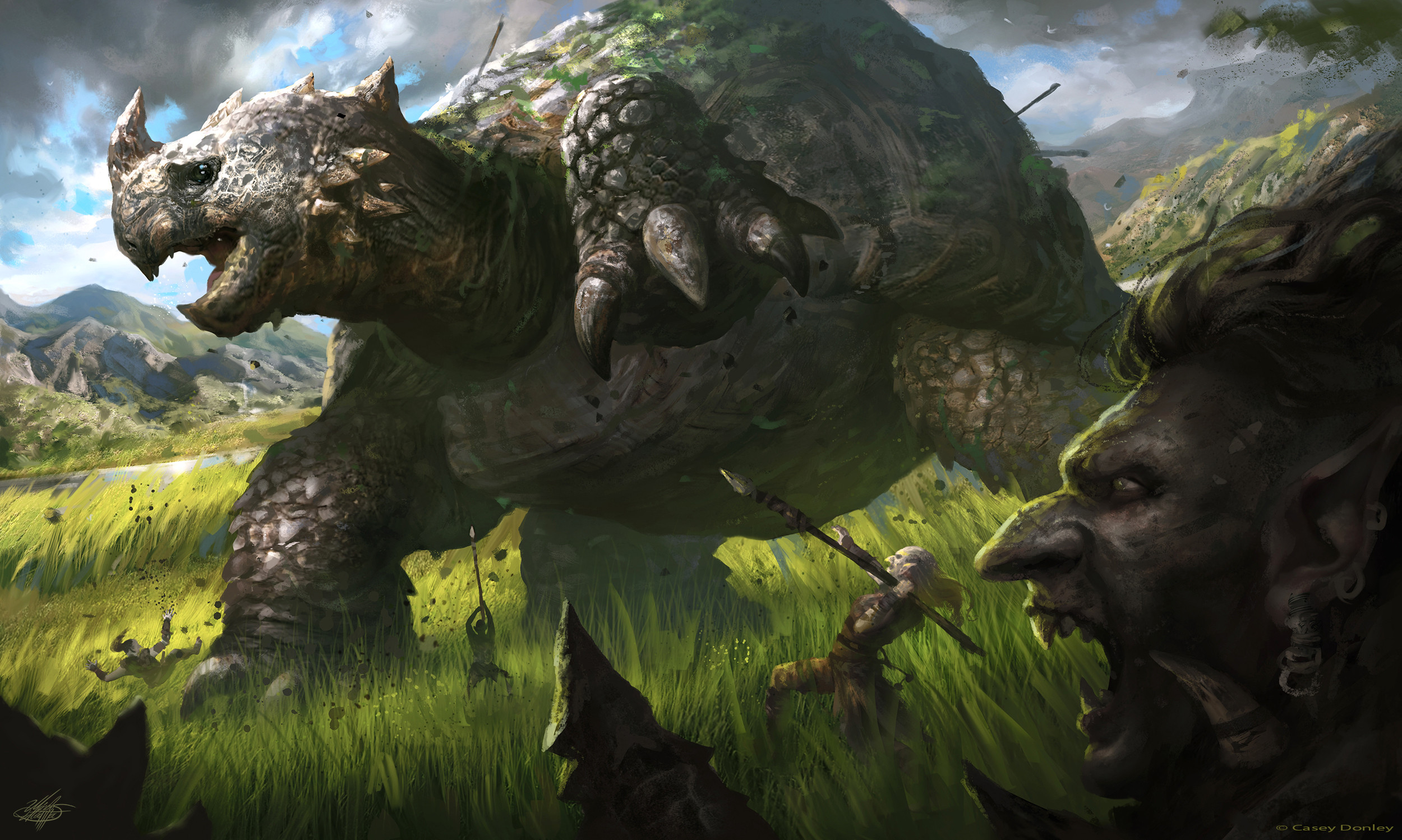 Hunting the Chaandra, by Manthos Lappas : r/ImaginaryBehemoths