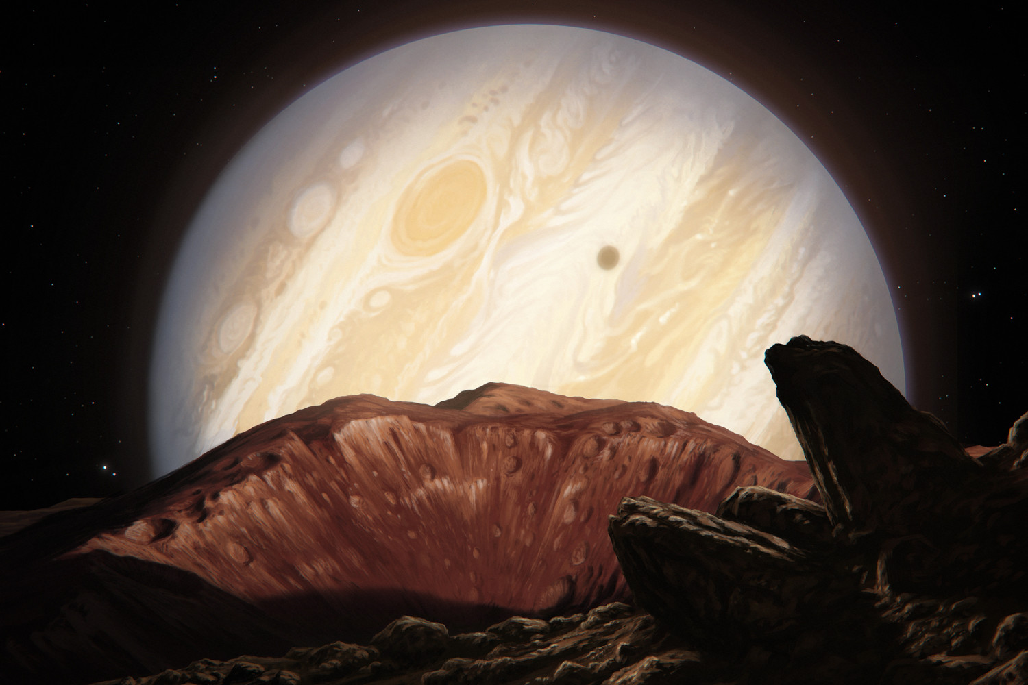 amalthea moon surface