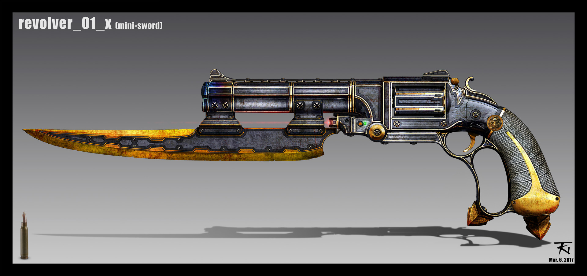 ArtStation - Revolver mini- sword