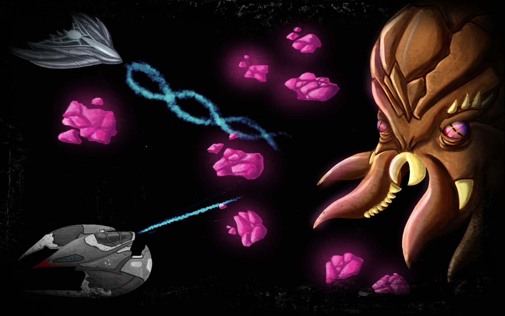 ArtStation - Alien Attack Steam Profile Background