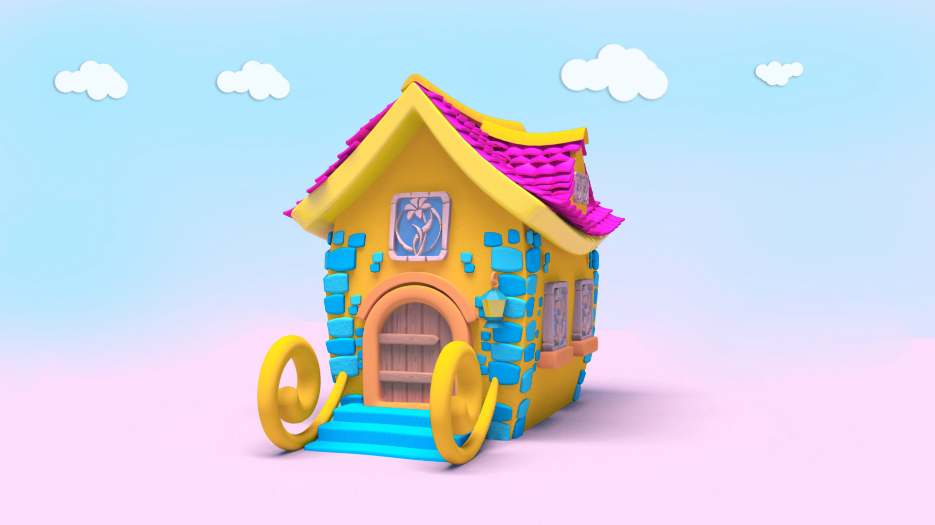 Easy 3d Cartoon Houses