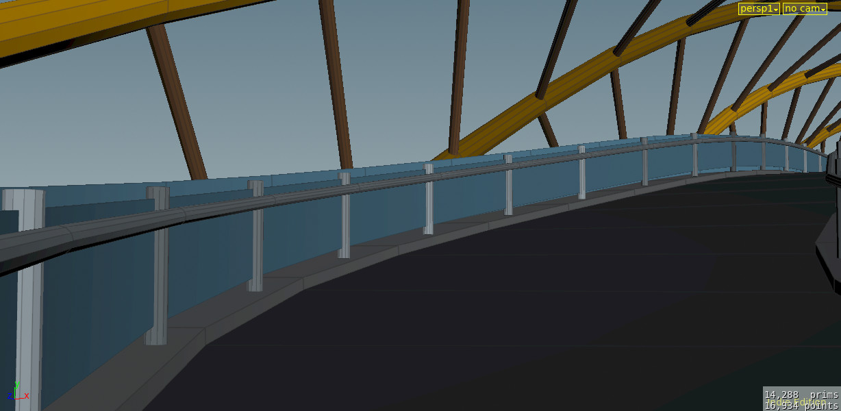 Rappy Cheng - Houdini Procedural Practice Helix Bridge