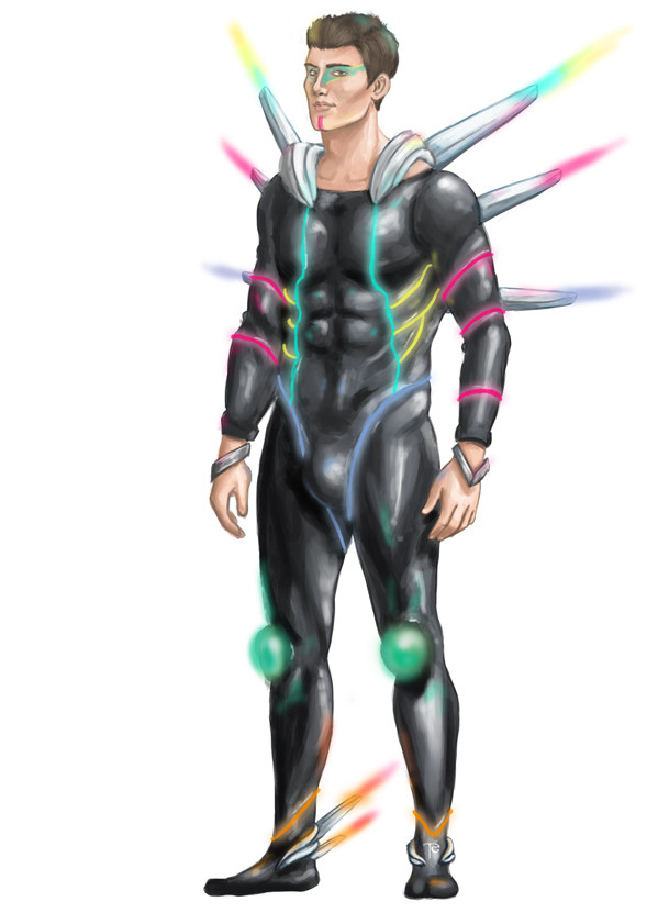 ArtStation - Character Design: Futuristic Neon Light Dancer