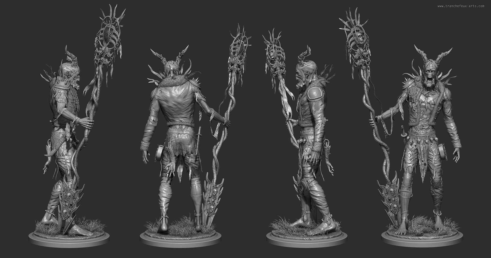 Eric Tranchefeux Horizanen Tattoo - Shaman Zombie