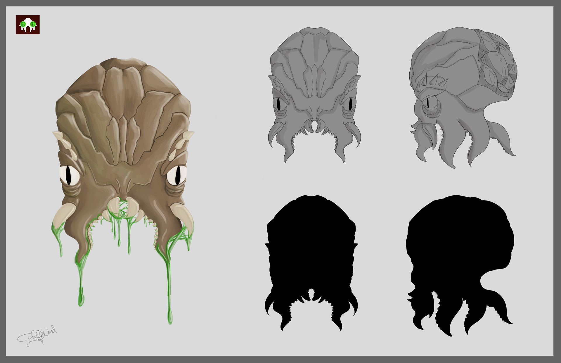 ArtStation - Tentacle Alien Concept Sheet