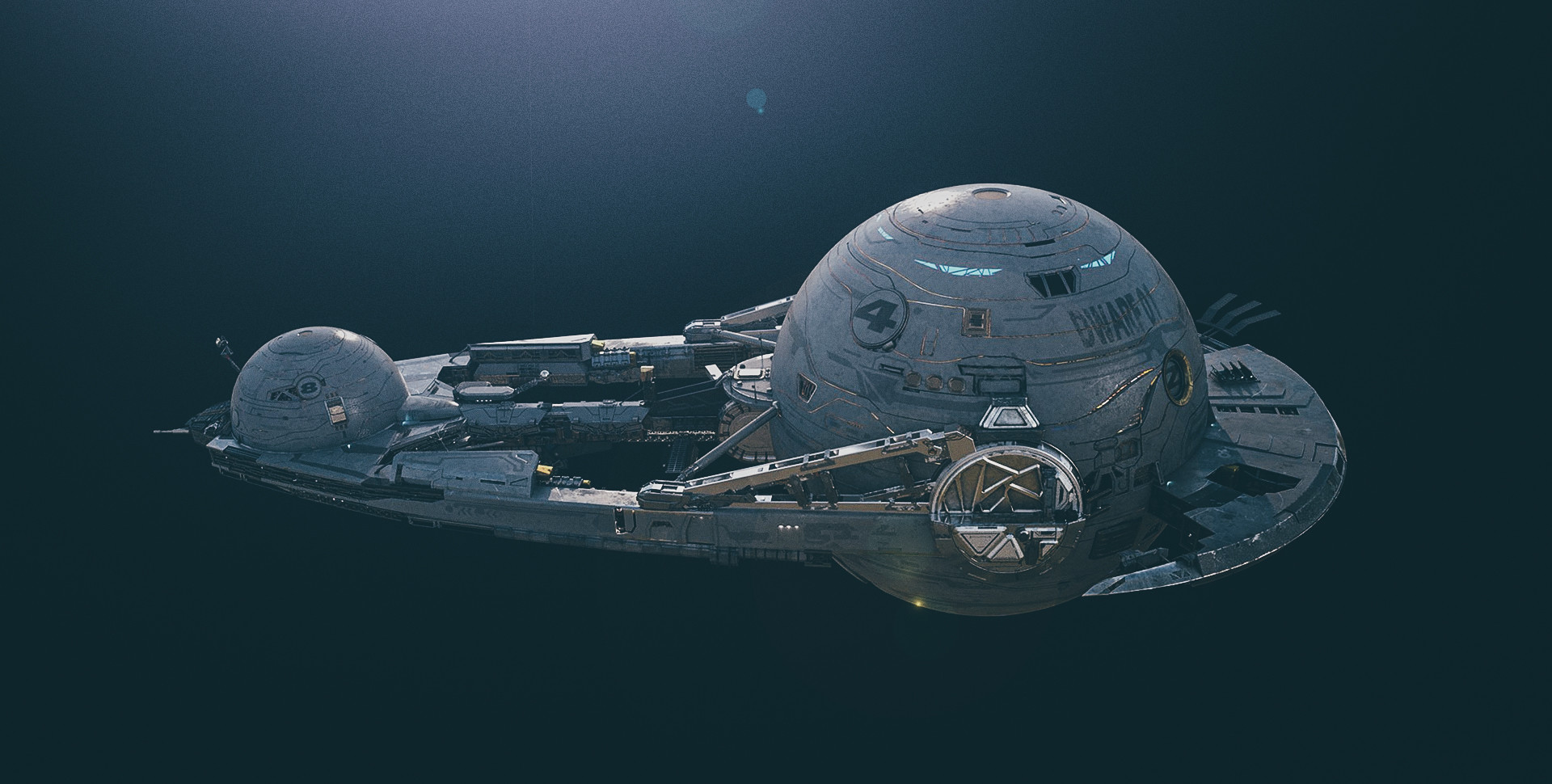 space station by Longque Chen : r/ImaginaryStarships