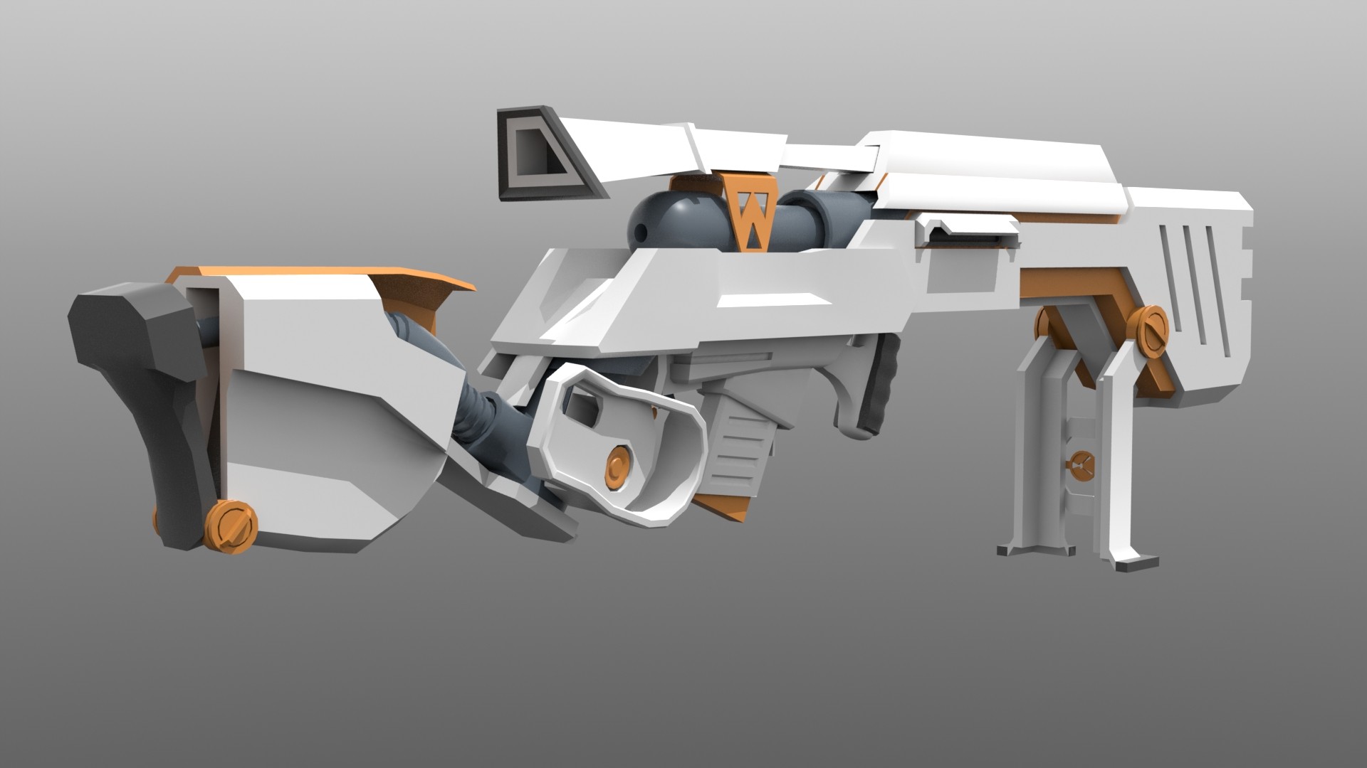 Vlado Bošnjak - Edgy Futuristic Sniper Rifle