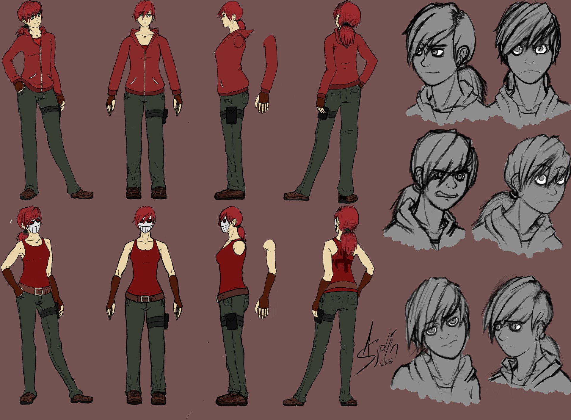 ArtStation - Red and Nox Character Sheet