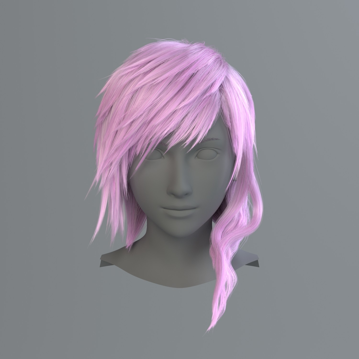 ArtStation - Hair practice. Lightning hair style