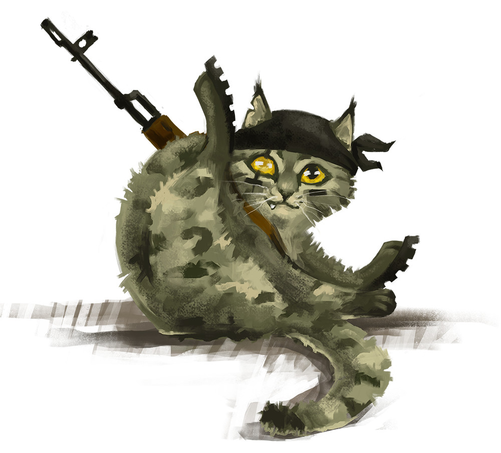 ArtStation - Day 5. Military Cat