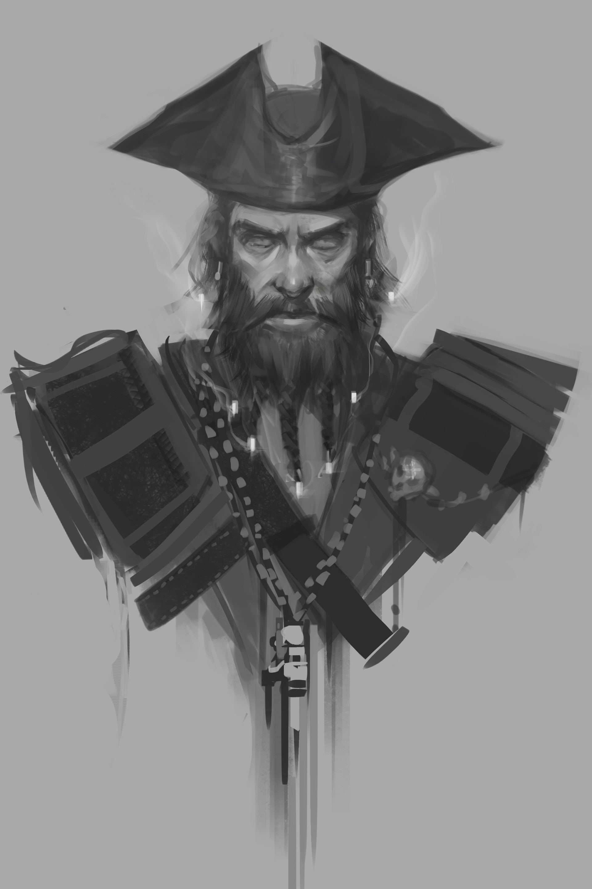 how to draw blackbeard