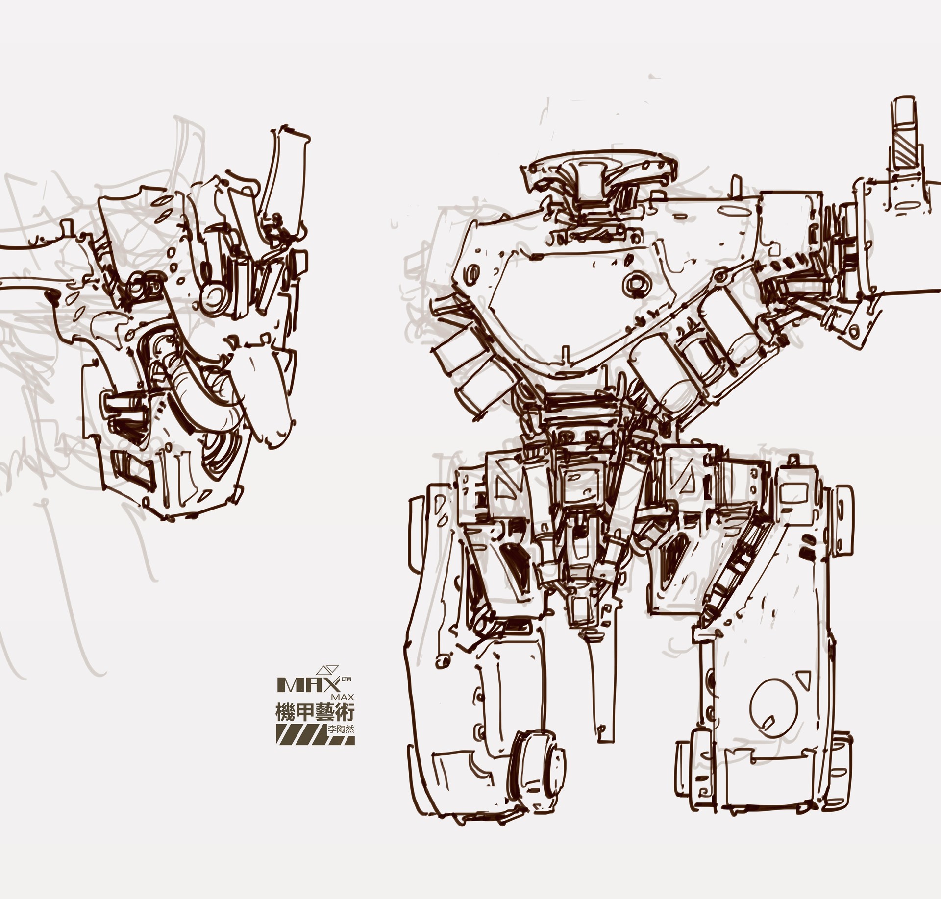 ArtStation - mecha sketch