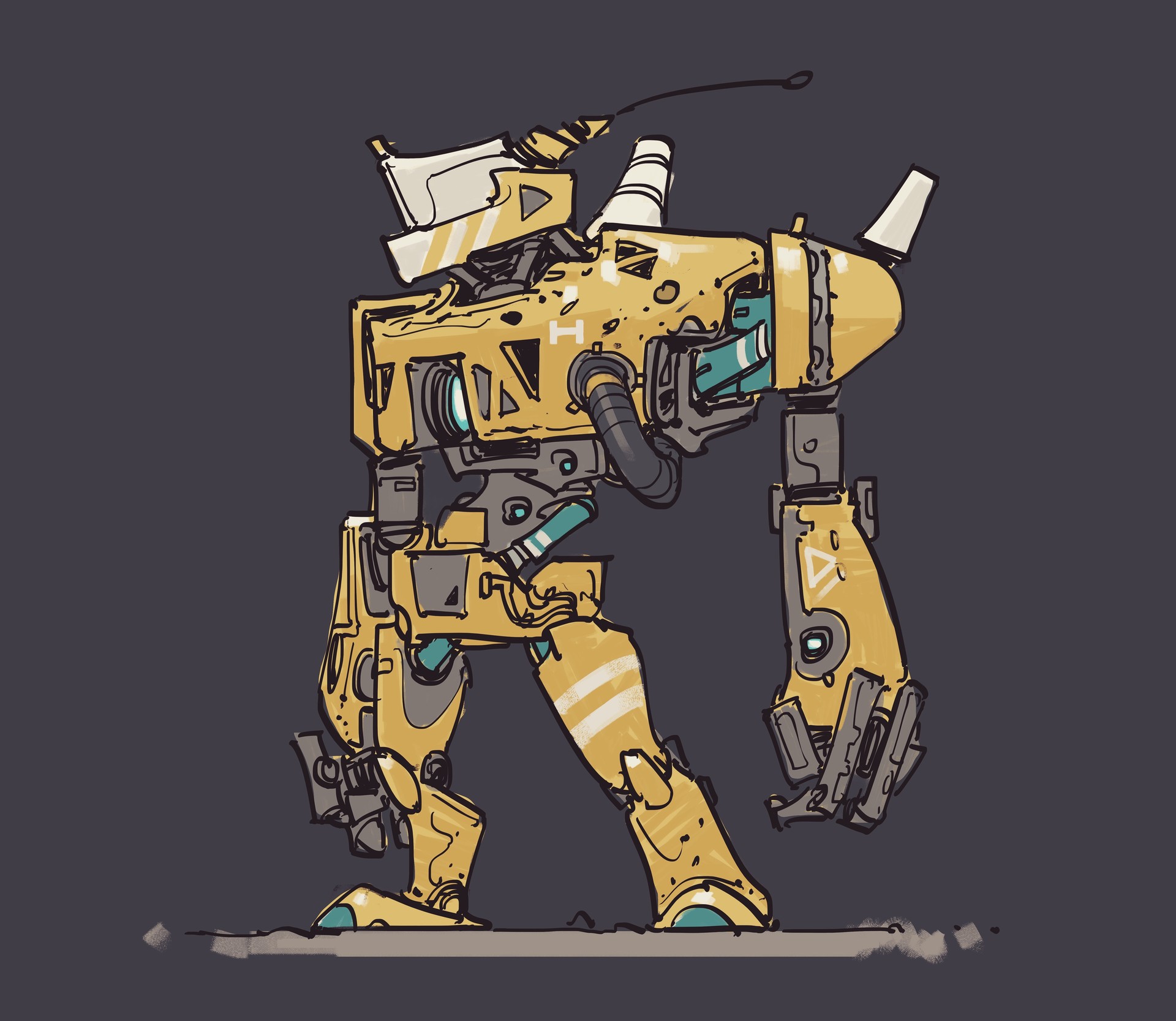 ArtStation - mecha sketch