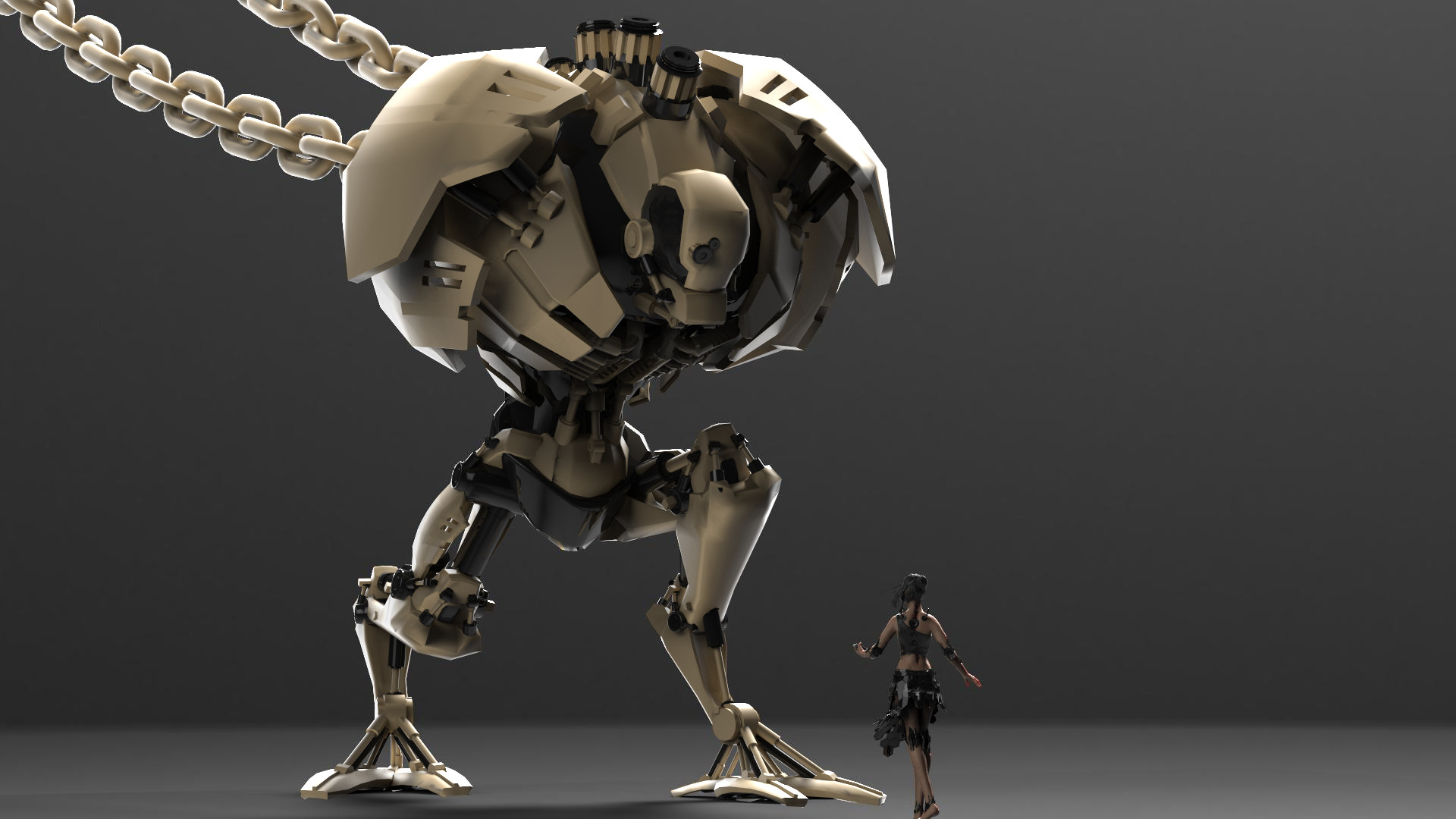 ArtStation - Golem Worker Concept & Modeling (WIP)