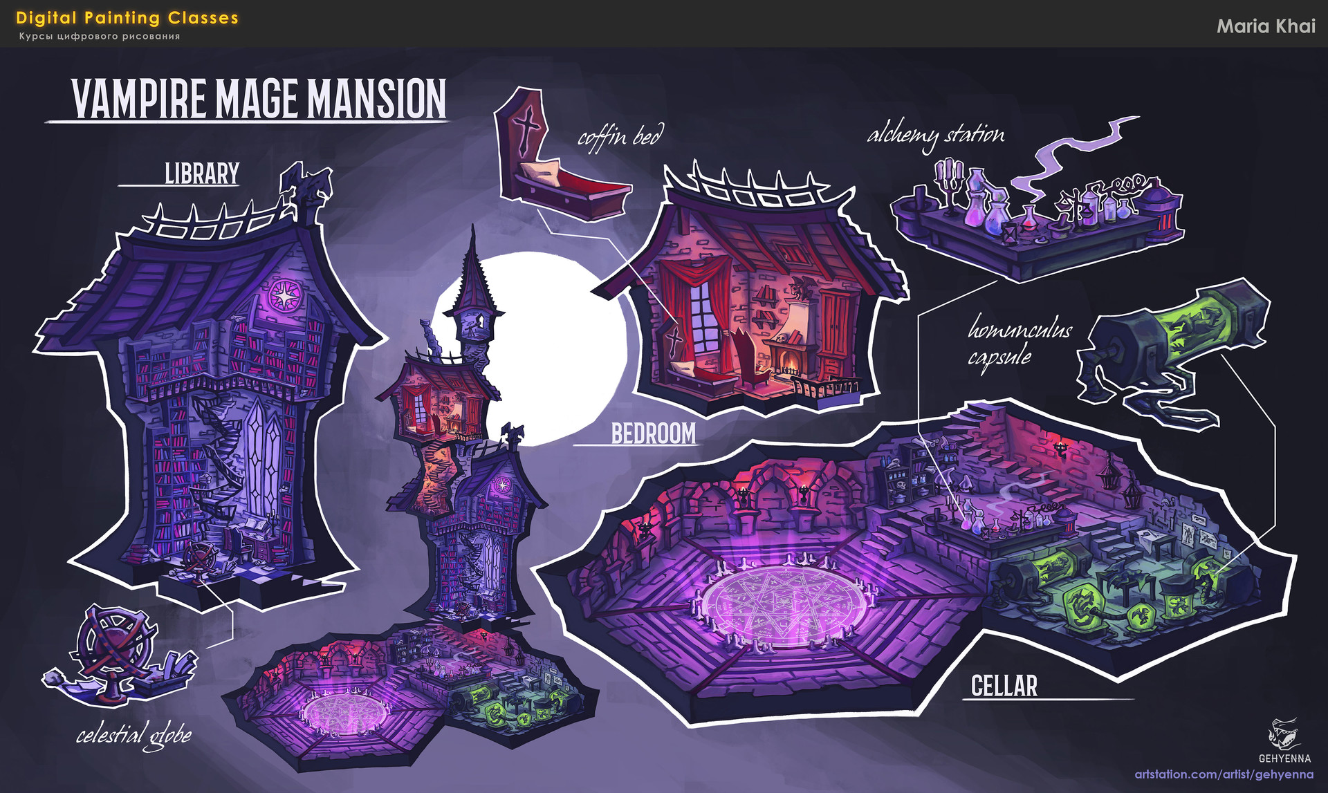 ArtStation - Vampire Mage Mansion Interior