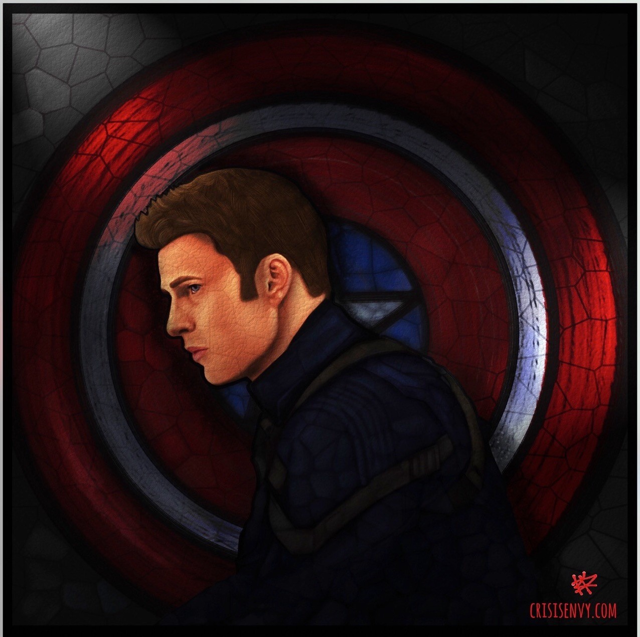 ArtStation - Captain America Stain Glass window