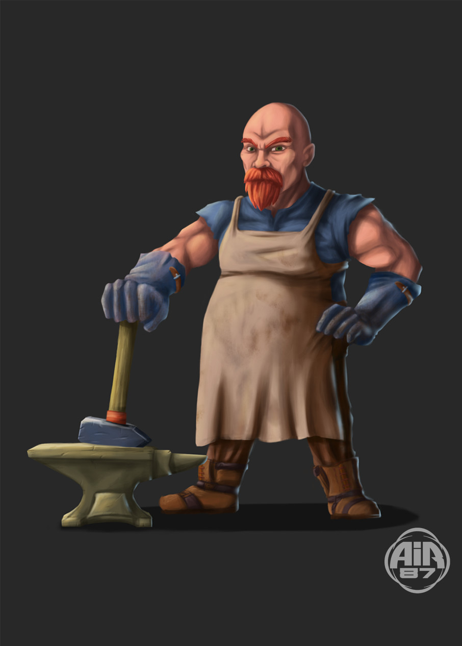 ArtStation - Game Design - Character - Blacksmith