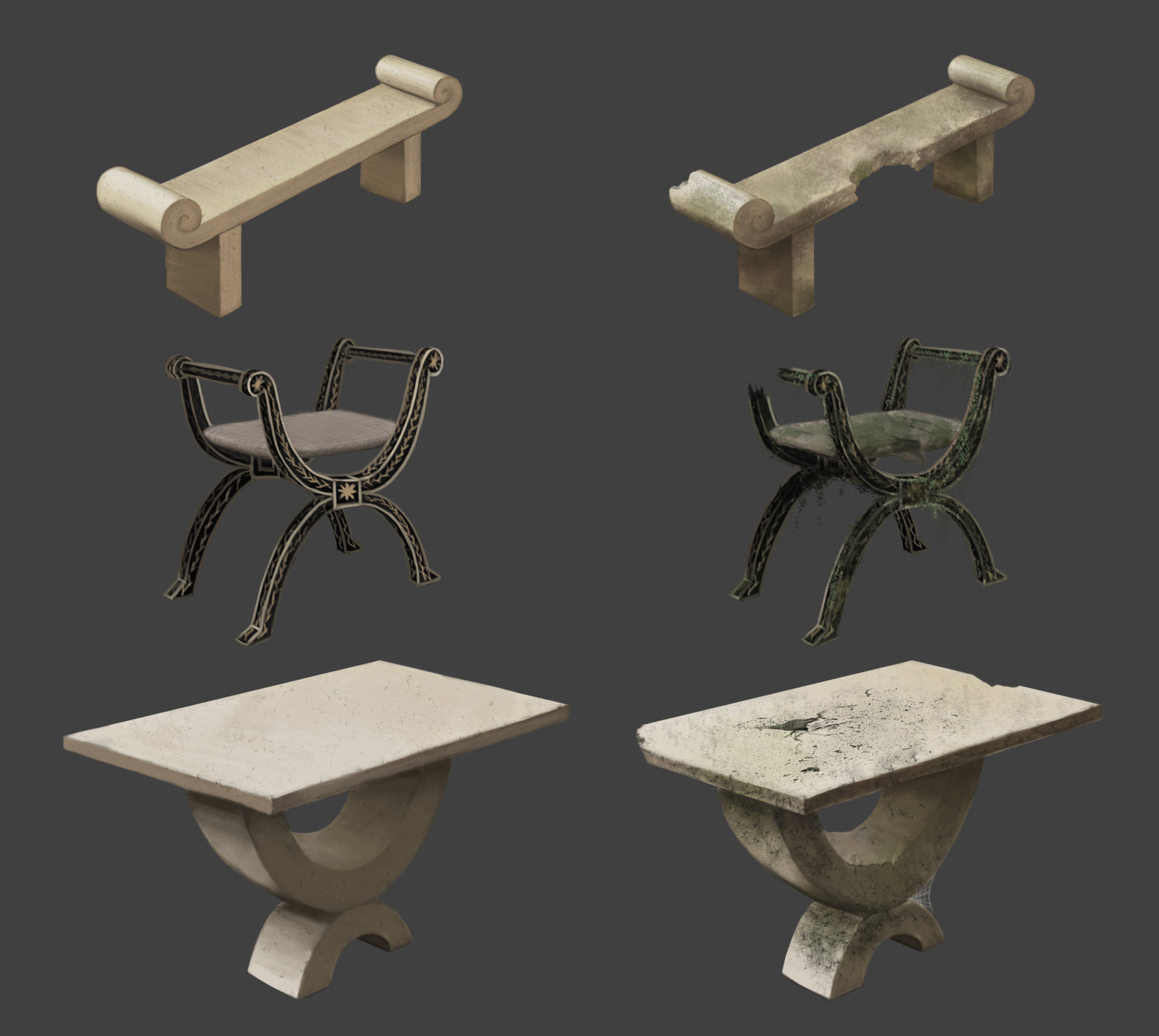 ArtStation - Roman Furniture