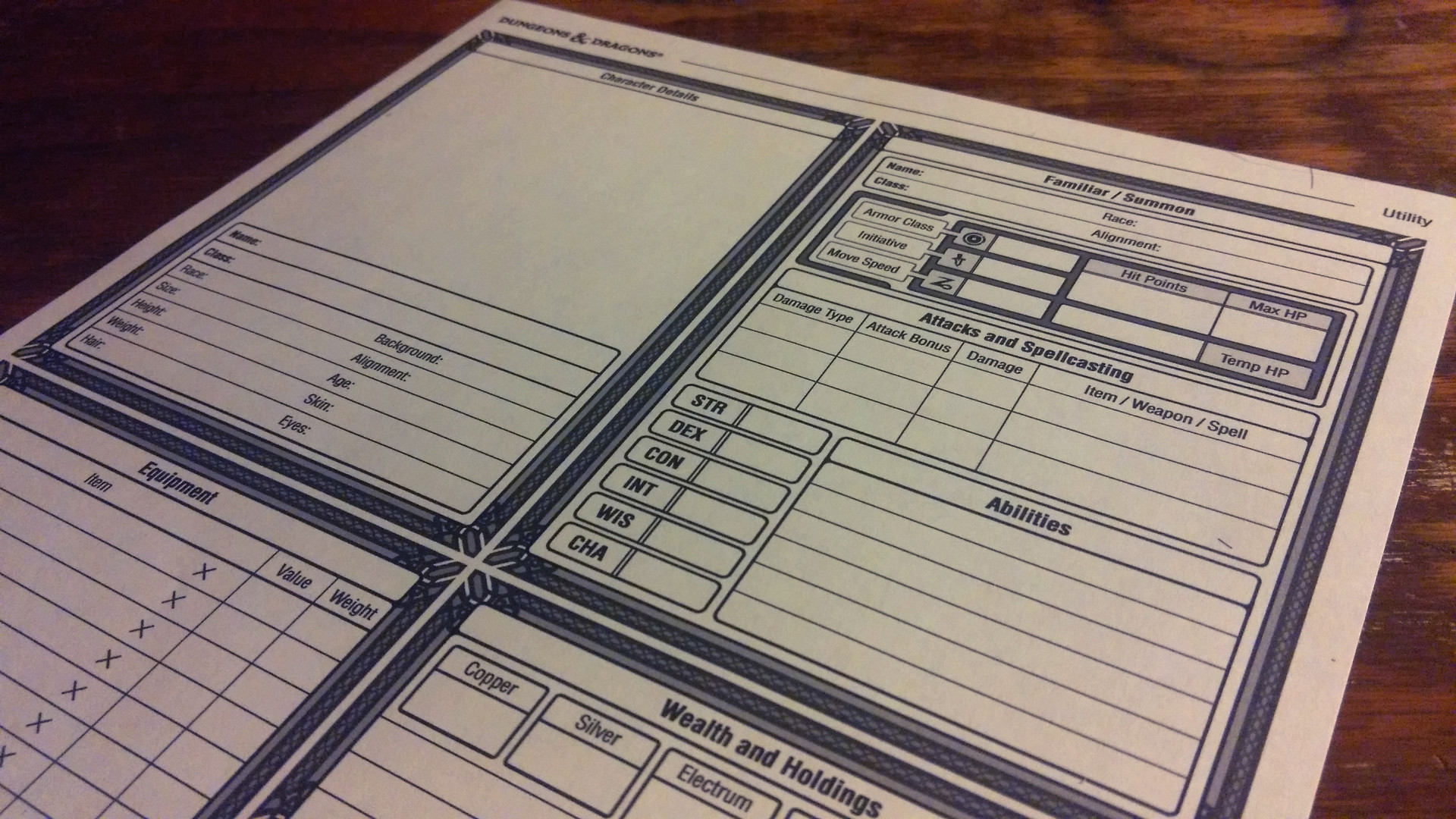 William Lu - Character Sheet for D&D 5th Edition