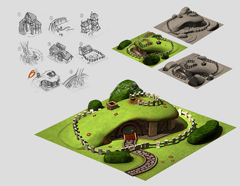 ArtStation - 3D Hobbit Home
