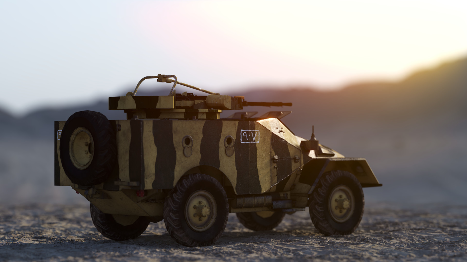 ArtStation - BTR-40A Egypt army