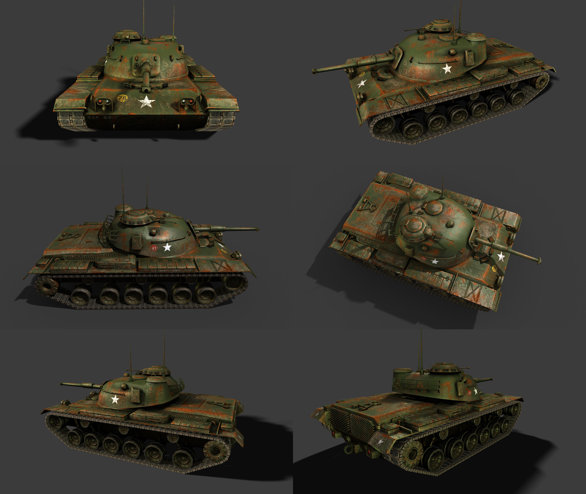 Mike Marsicano - Heist Game Vehicles - M60 Patton - Marmoset Viewer File