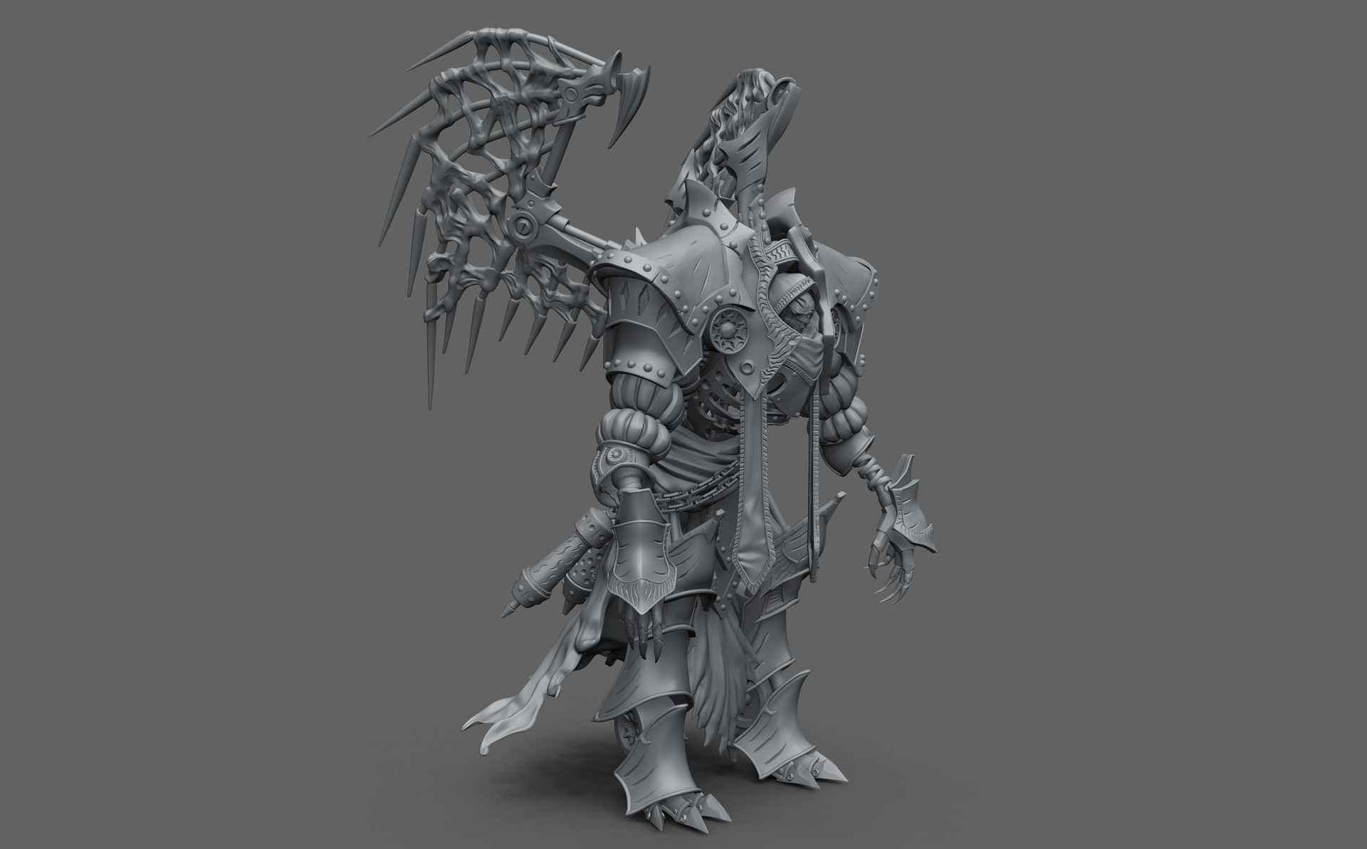 Jon M Lopez - Warmachine Tactics : Lord Terminus zbrush sculpts