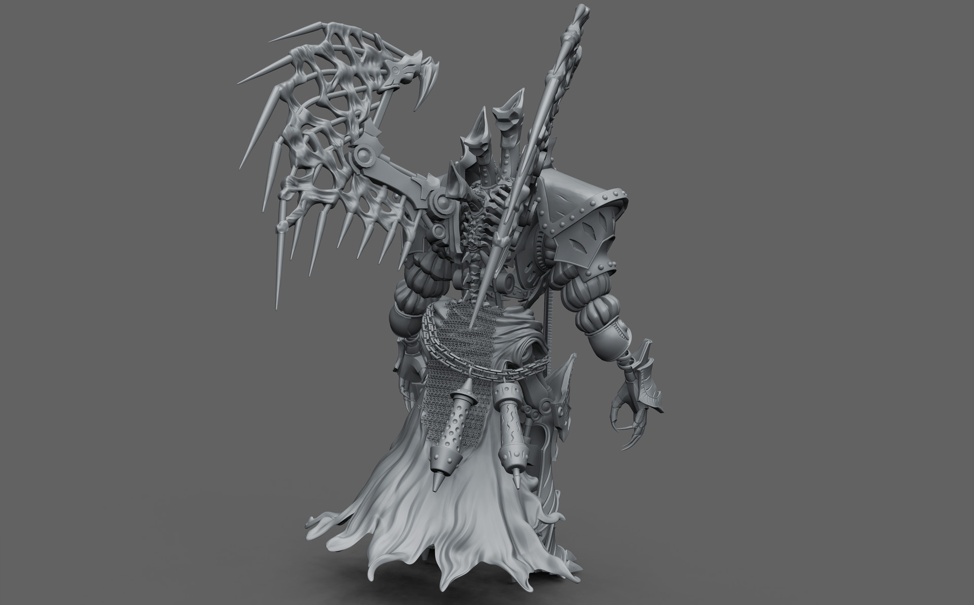 Jon M Lopez - Warmachine Tactics : Lord Terminus zbrush sculpts