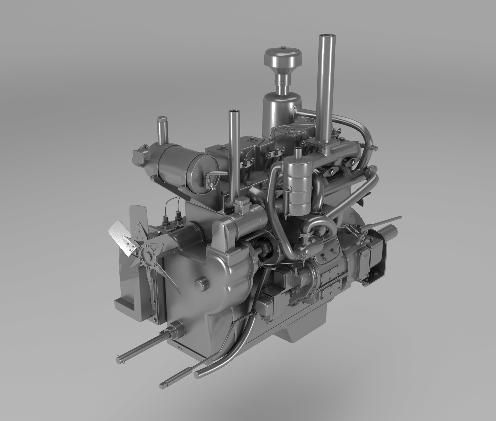 ArtStation - Diesel engine M-17