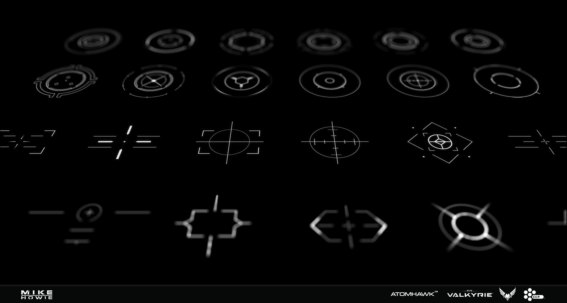 Mike Howie - Eve: Valkyrie - Cockpit HUD / Reticle Designs