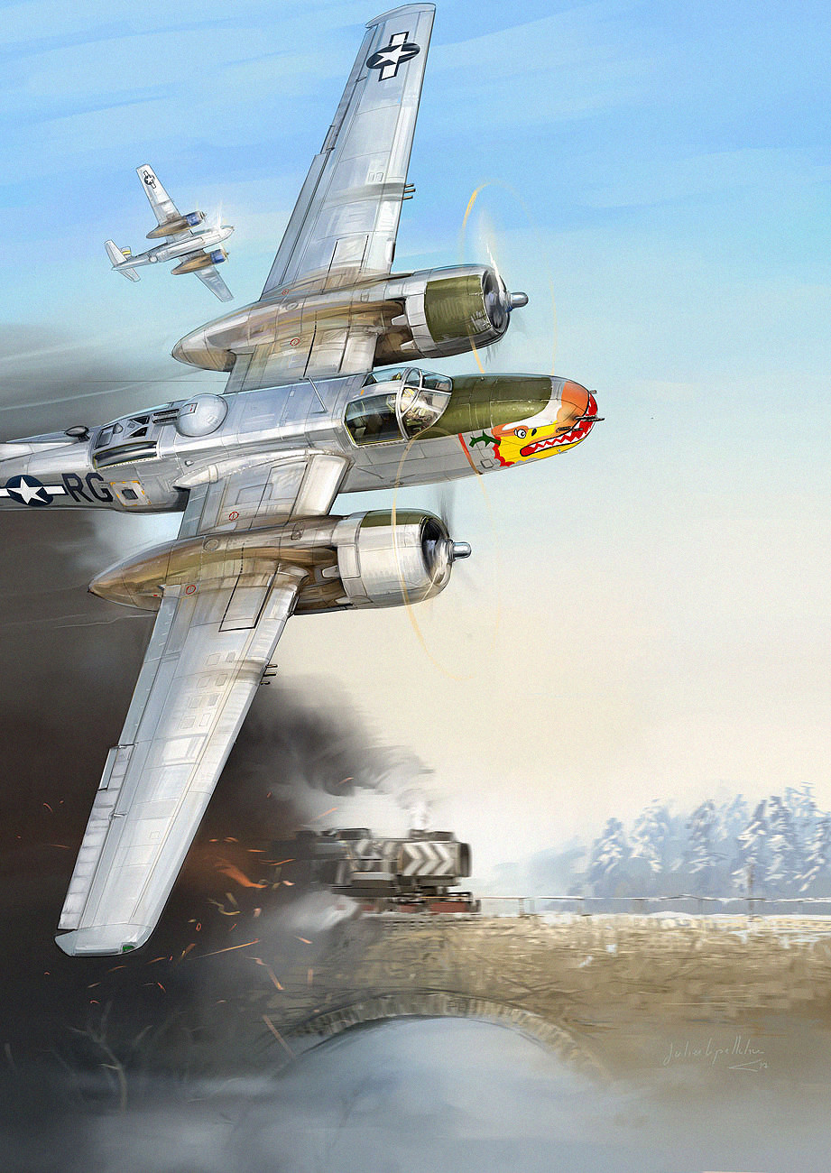 ArtStation - A-26 Invader Europe Winter 44-45, Julien Lepelletier