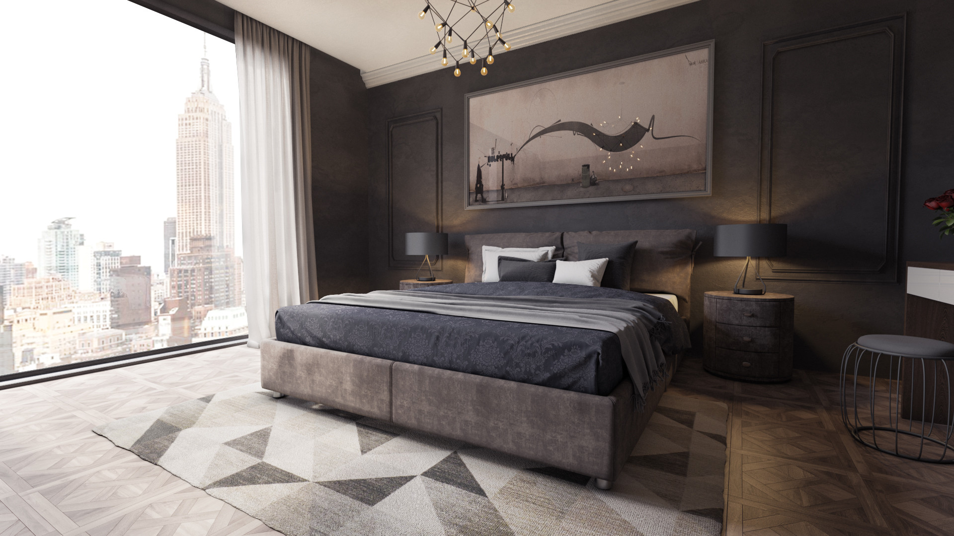 ArtStation - Black Bedroom