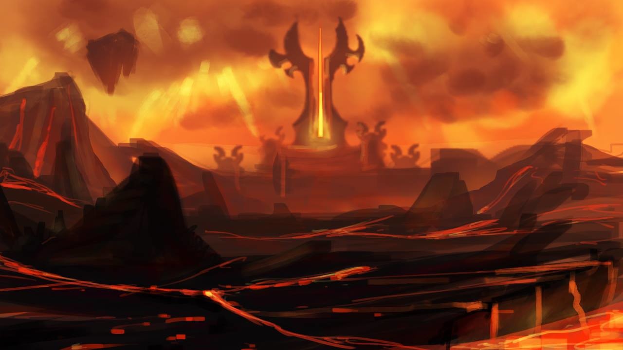 ArtStation - Spit paint "Fire lands"