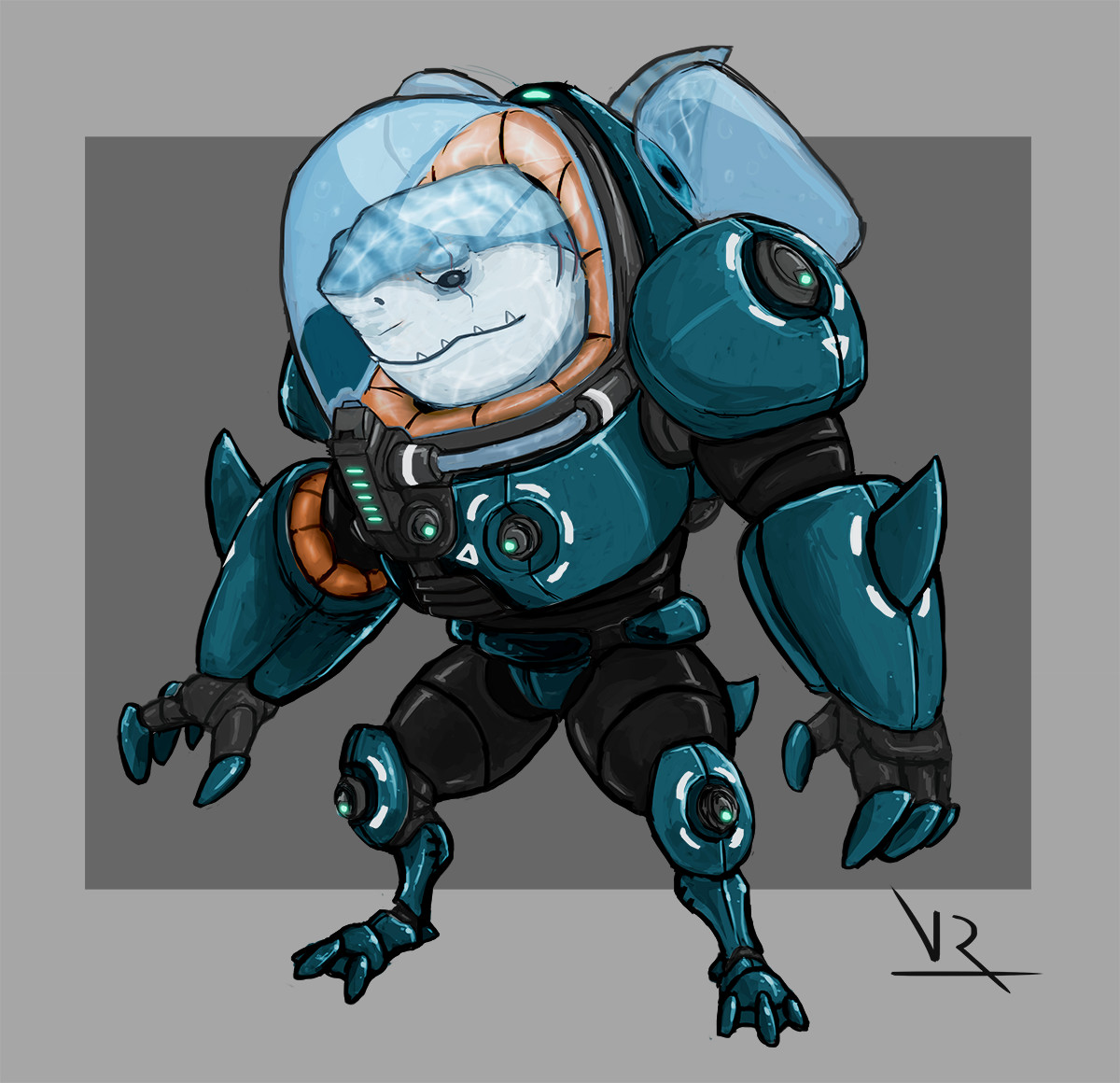 ArtStation - Shark Mech