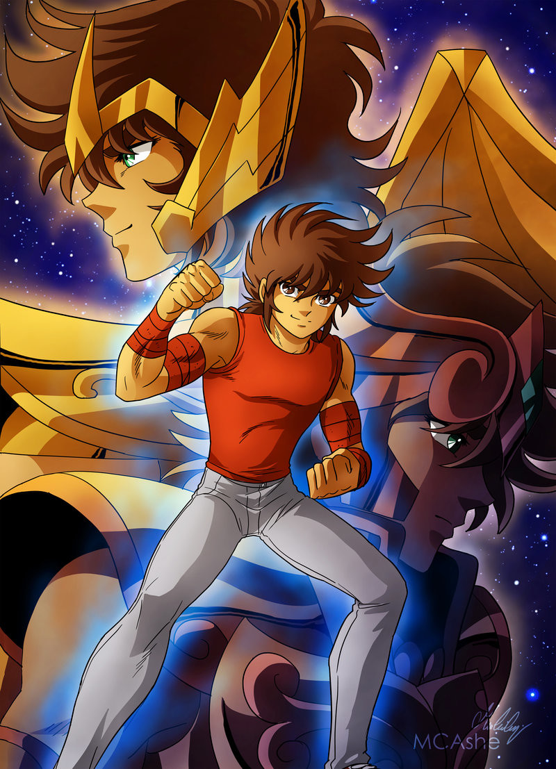 ArtStation - Saint Seiya Artwork Aioros / Seiya / Aioria