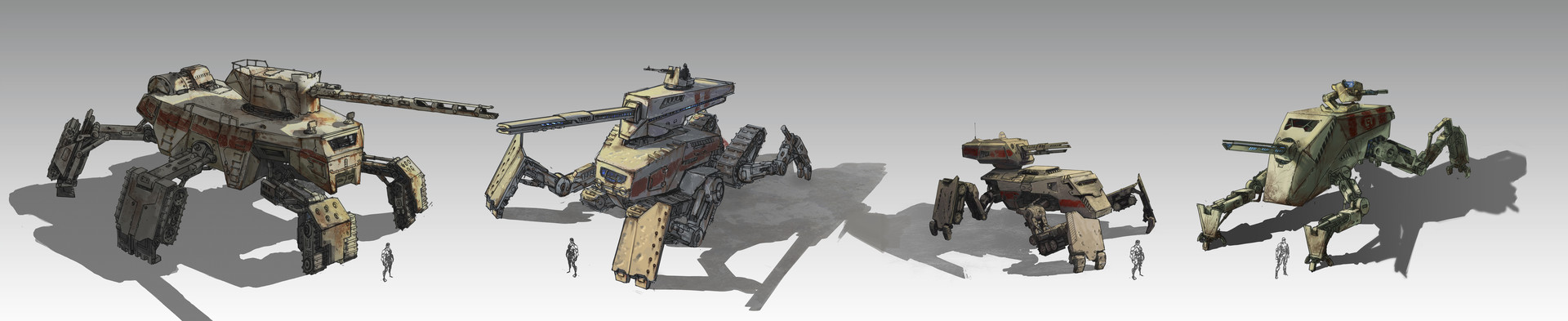 ArtStation - Designe Mech tanks