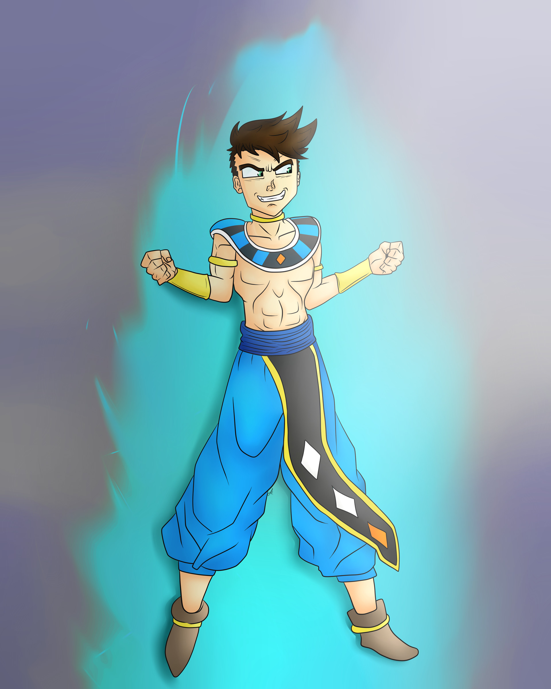ArtStation - Boyfriend as DBZ GOD