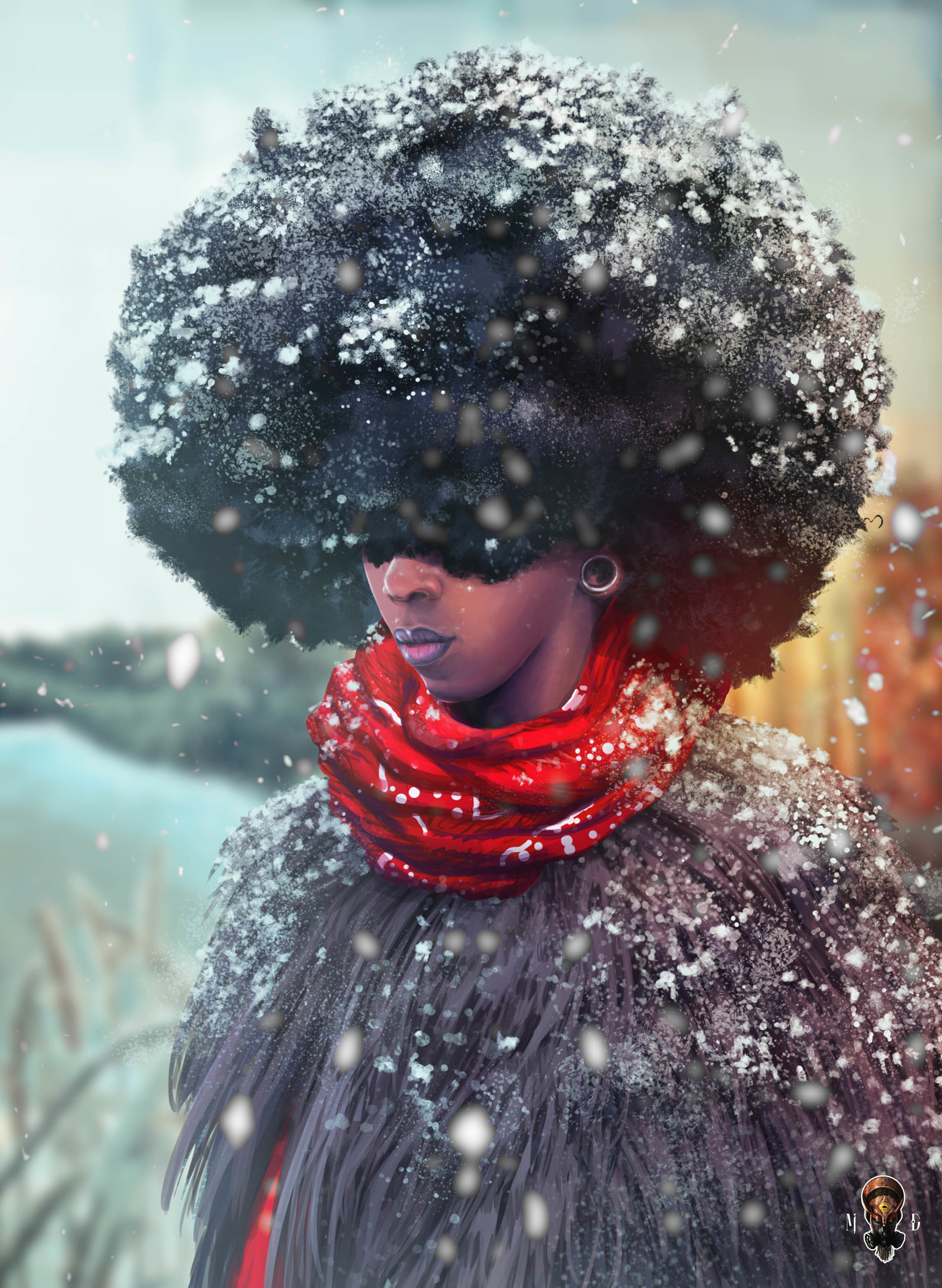 ArtStation - Winter Beauty "the warm balade"