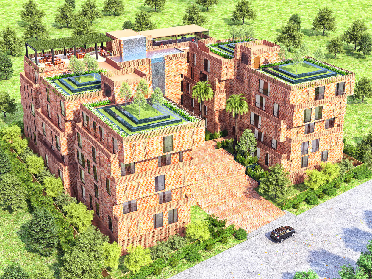 JMSD Consultant - 3D Architectural Exterior Rendering Bird Eye View