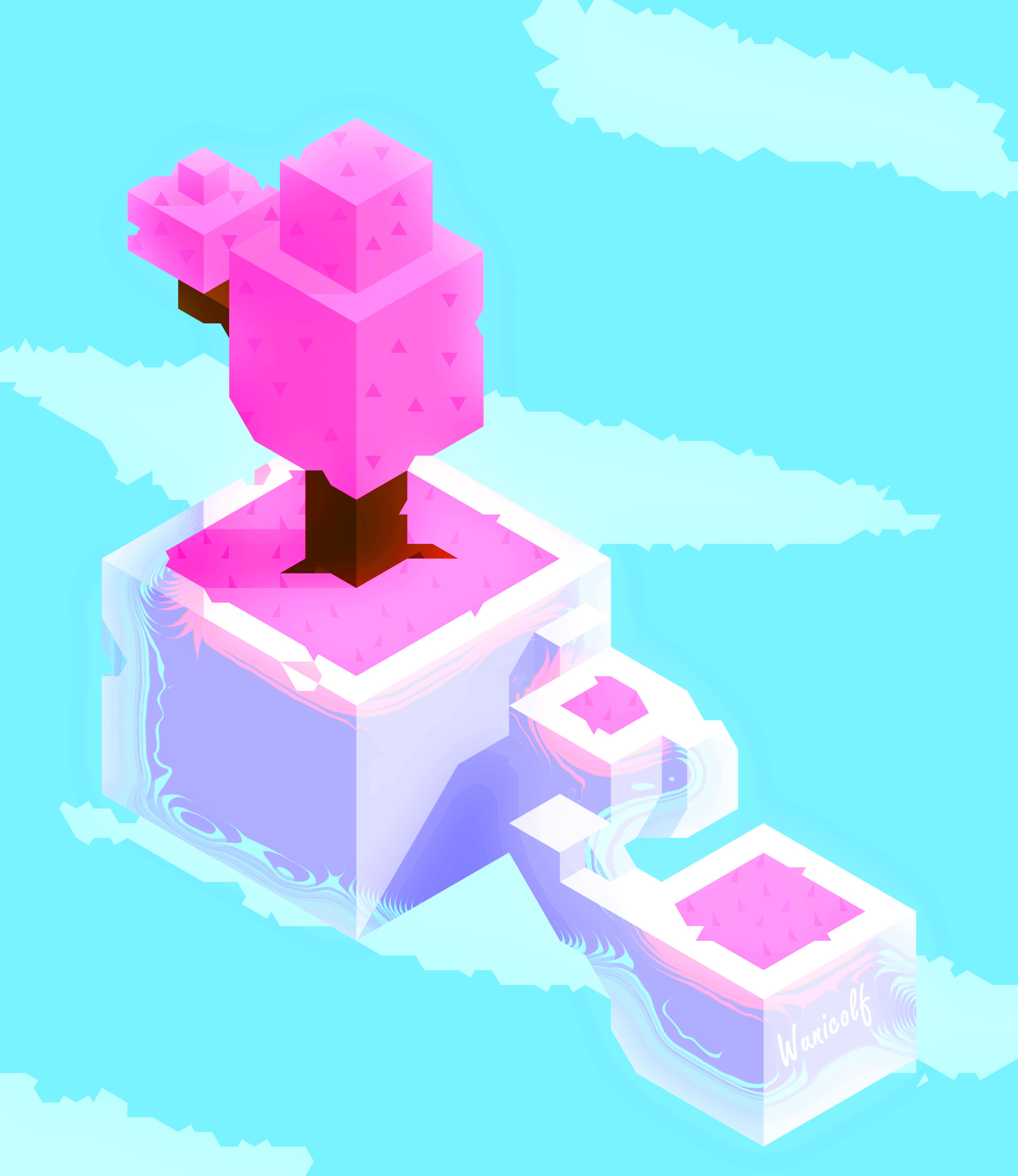 ArtStation - Pinky Floating Island