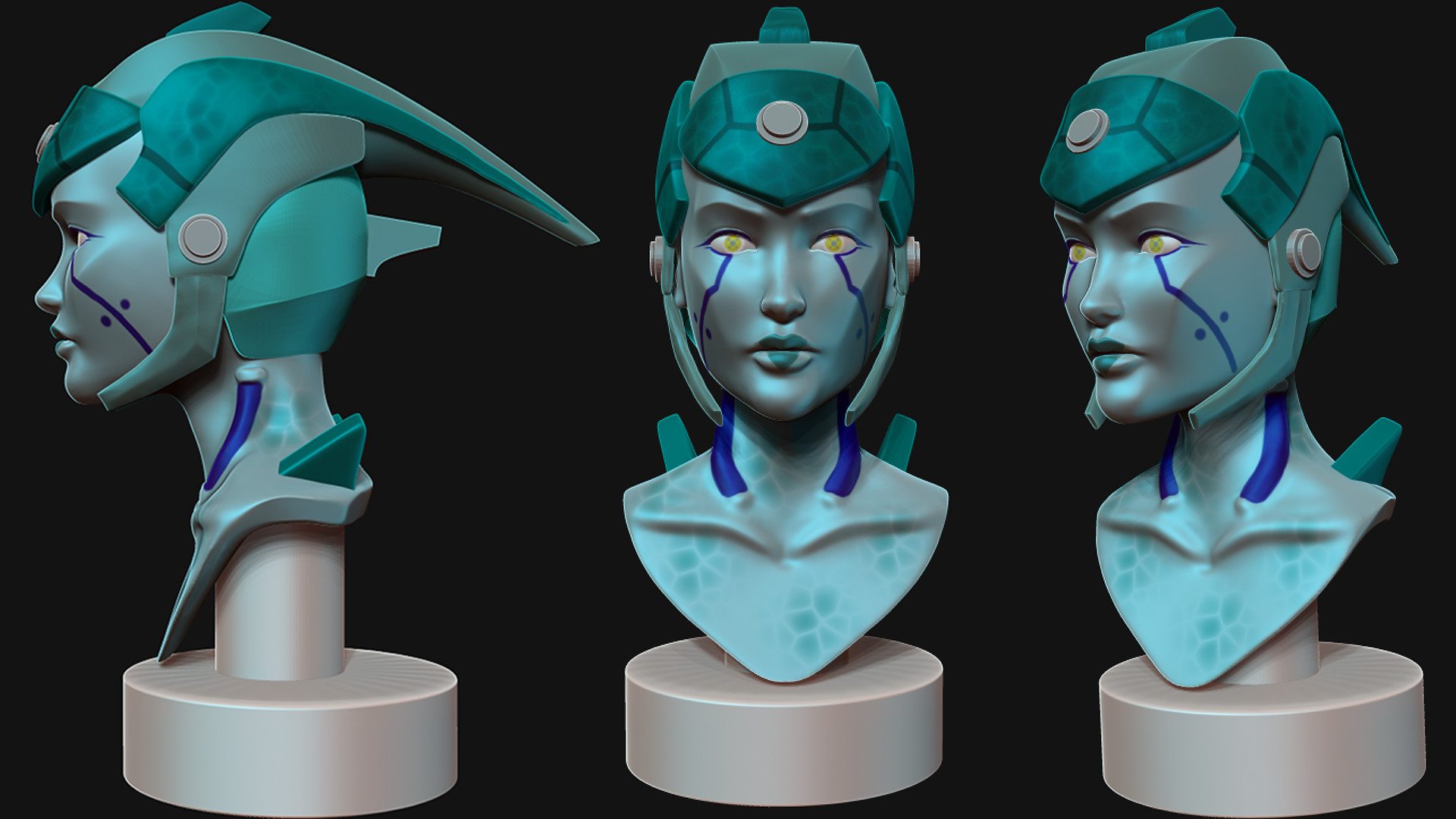 ArtStation - cyber woman