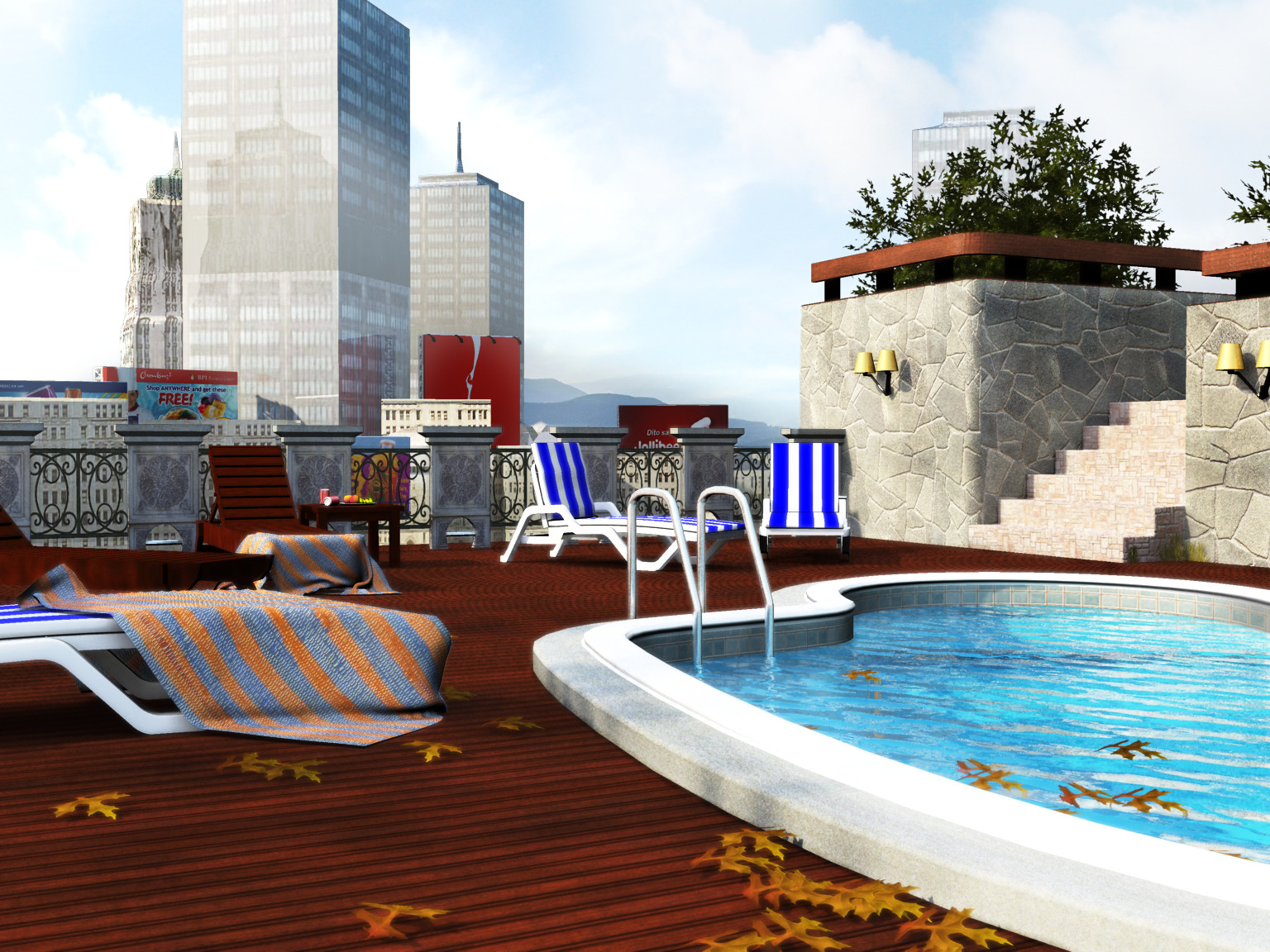 ArtStation - Rooftop Pool