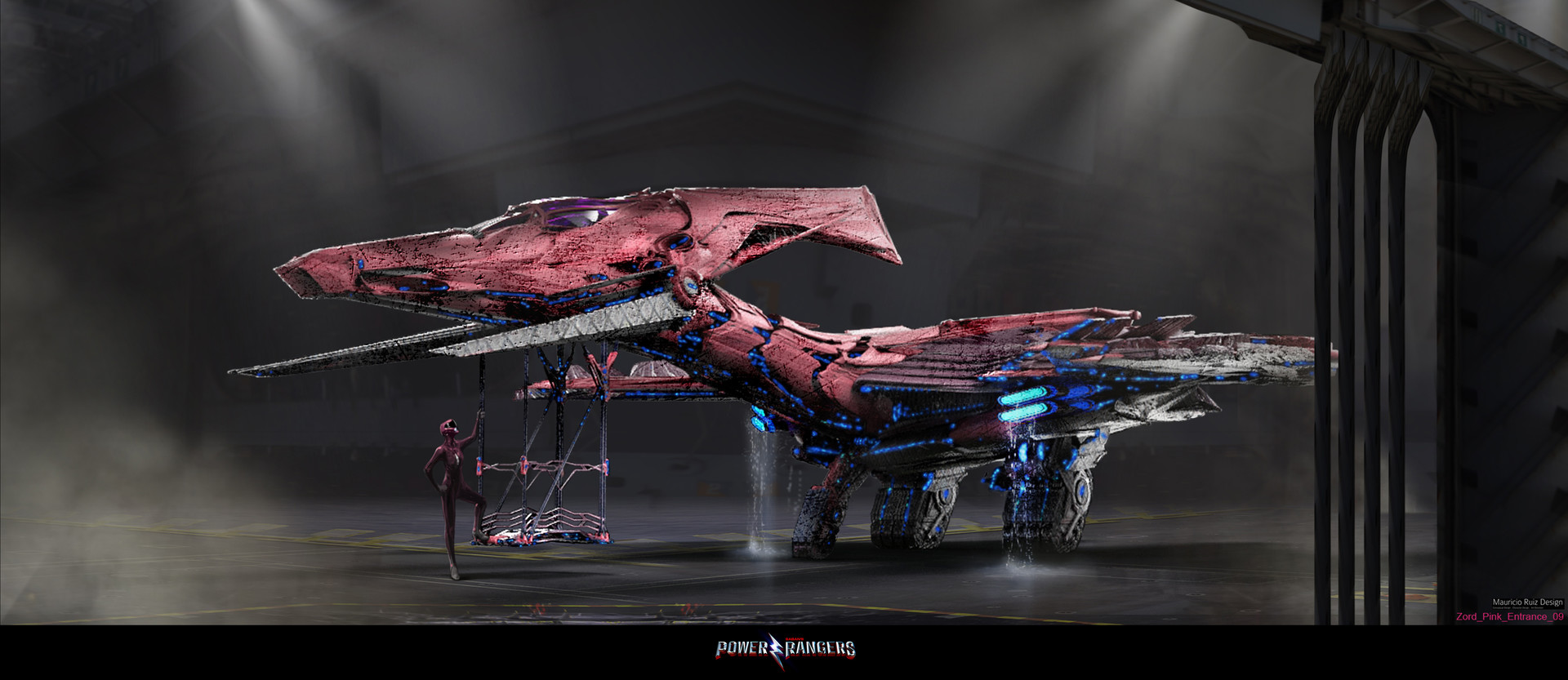 Mauricio Ruiz Design - Power Rangers - Pink Pterodactyl Zord