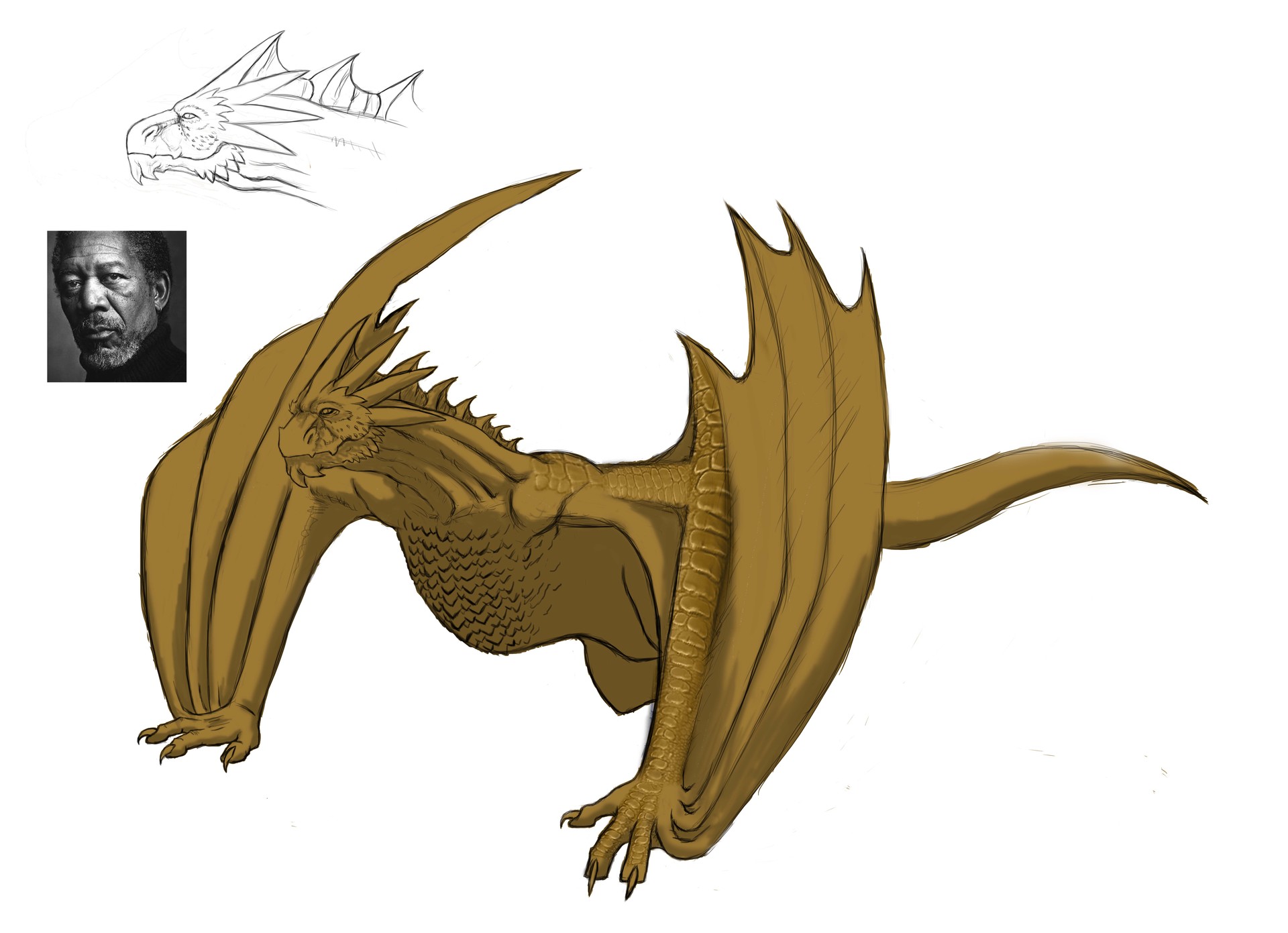 ArtStation - Bahamut, the dragon god.