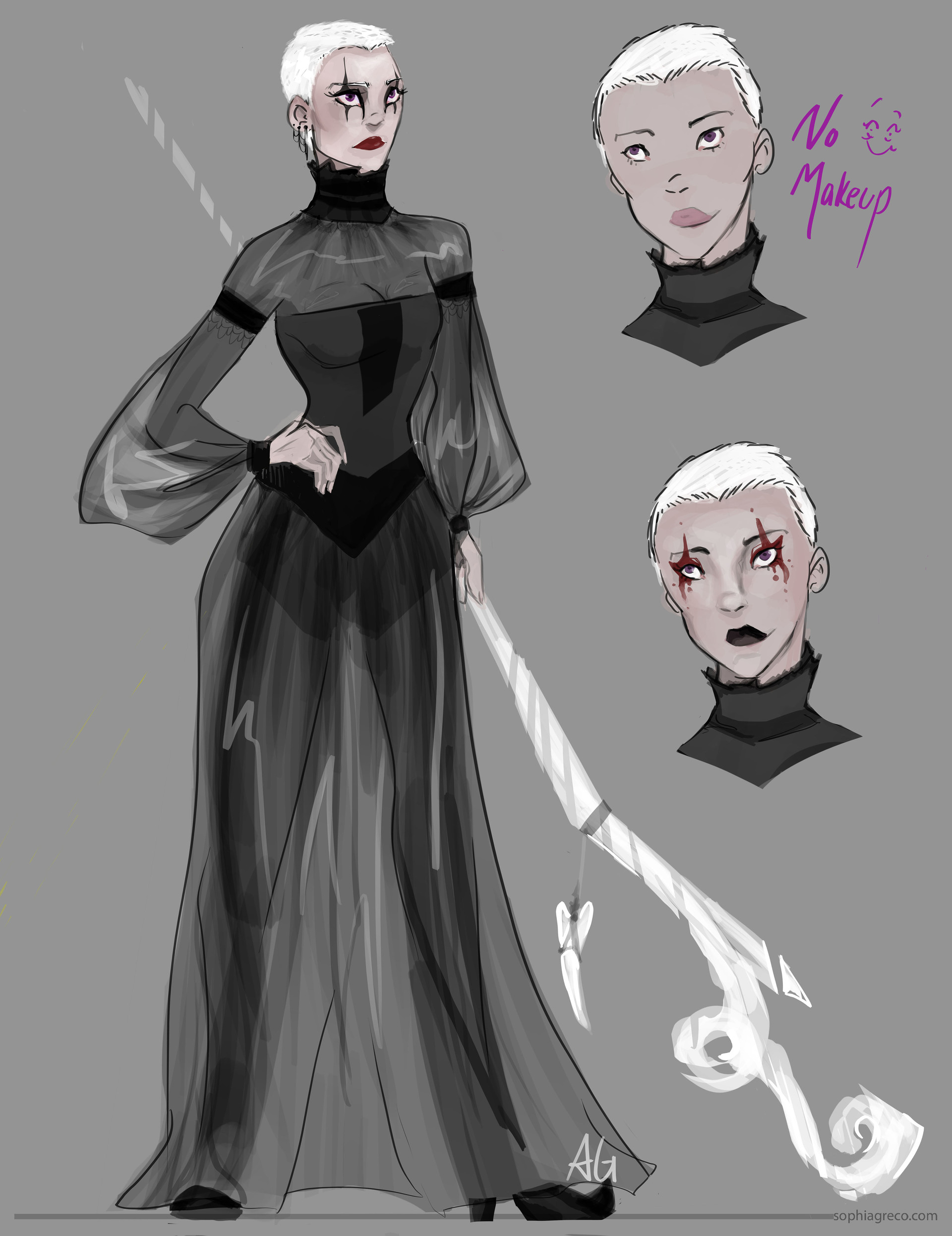 ArtStation - Neogothic Makeup Study